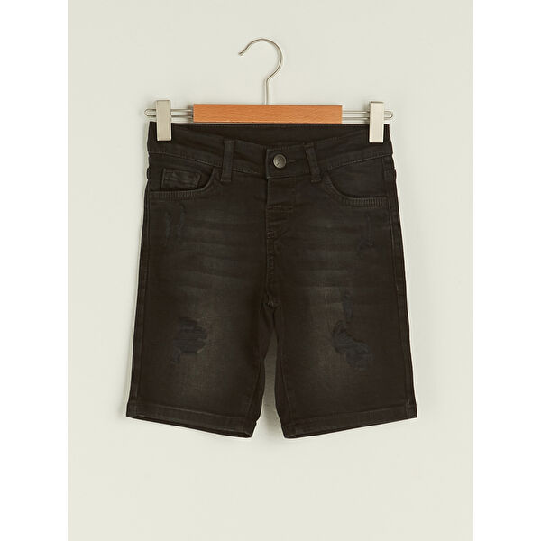 Yırtık Detaylı Erkek Çocuk Jean Şort
