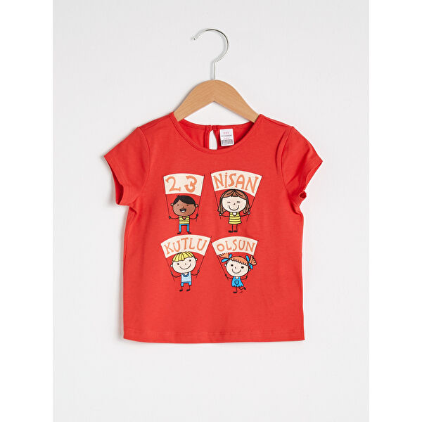 Kız Bebek 23 Nisan Baskılı Tişört Kız Bebek 23 Nisan Baskılı Tişört