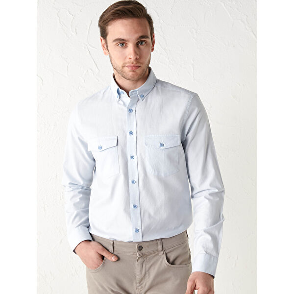 LCW CLASSIC Regular Fit Uzun Kollu Gabardin Erkek Gömlek