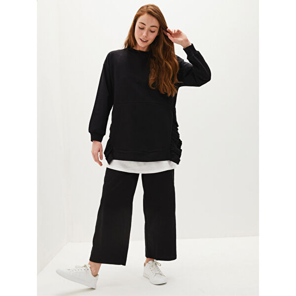 MODEST Regular Fit Geniş Paça Gabardin Kadın Pantolon MODEST Regular Fit Geniş Paça Gabardin Kadın Pantolon