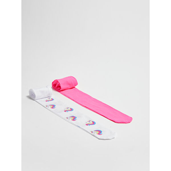 İnce Kız Çocuk Külotlu Çorap 2'li İnce Kız Çocuk Külotlu Çorap 2'li