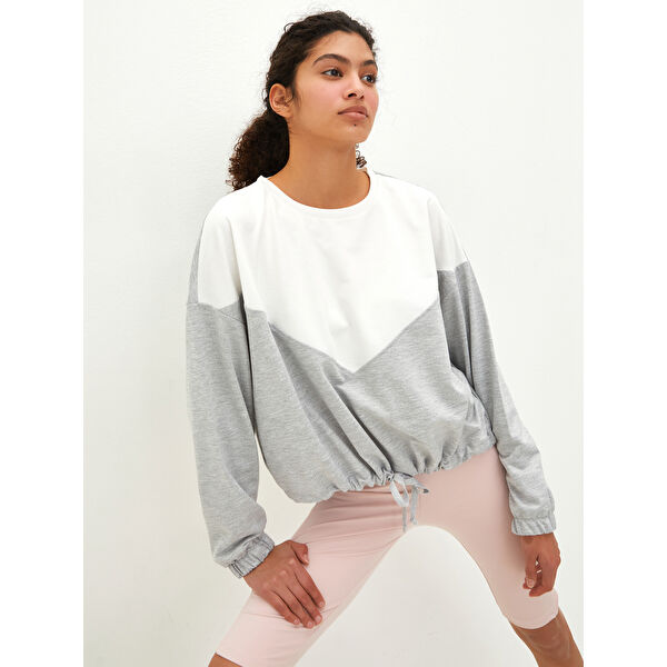 LCW ACTIVE Bisiklet Yaka Renk Bloklu Uzun Kollu Kadın Spor Sweatshirt LCW ACTIVE Bisiklet Yaka Renk Bloklu Uzun Kollu Kadın Spor Sweatshirt