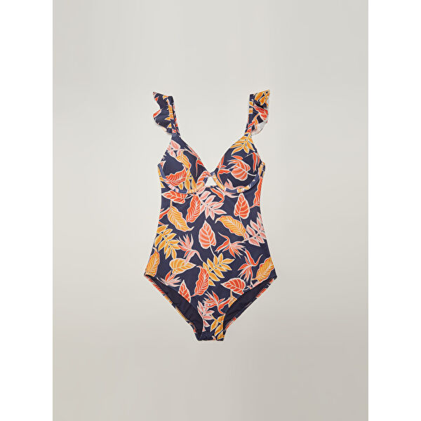 LCW DREAM Baskılı Fırfır Detaylı Kadın Mayo