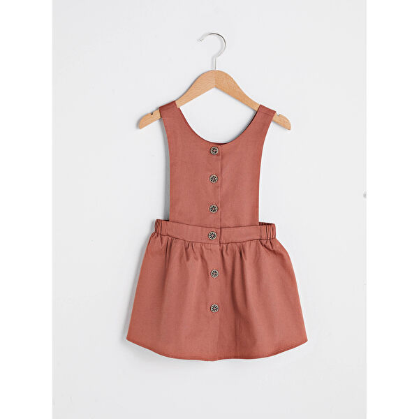 Bisiklet Yaka Kolsuz Basic Kız Bebek Elbise