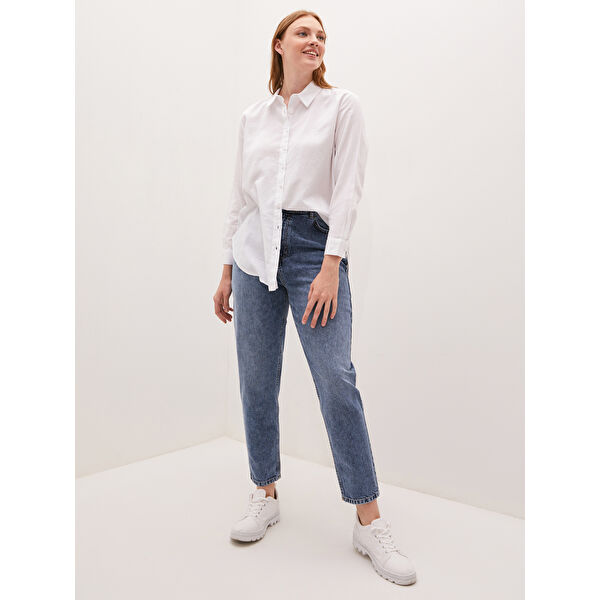 Yüksek Bel Kadın Mom Rodeo Jean Pantolon