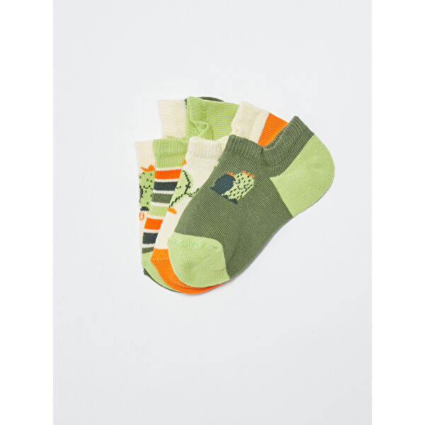 Baskılı Erkek Bebek Sneaker Çorap 4'lü