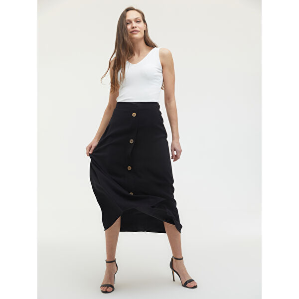 LCW CLASSIC Beli Lastikli Uzun Etek