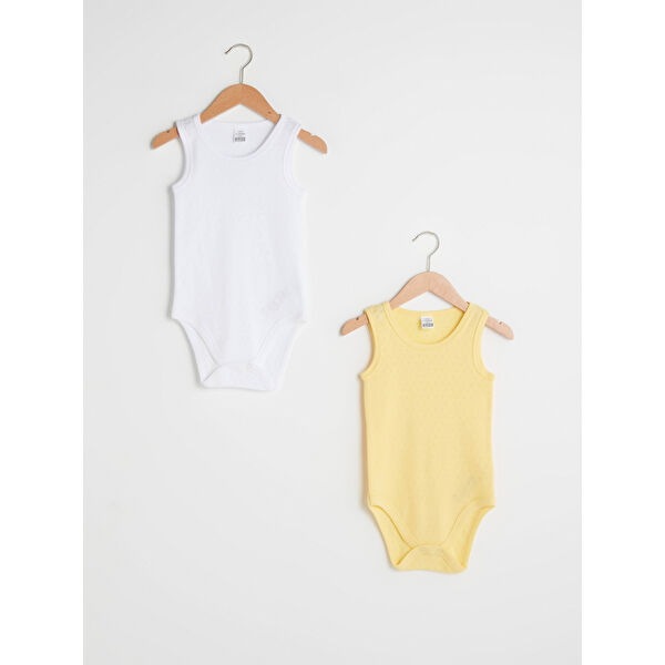 Bisiklet Yaka Basic Pamuklu Erkek Bebek Çıtçıtlı Body 2'li