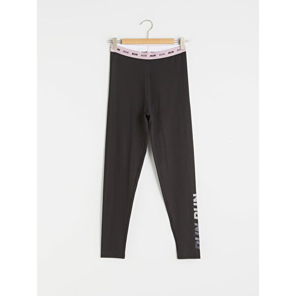 LCW DREAM Beli Lastikli Slogan Baskılı Kadın Tayt