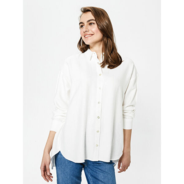 LCW CLASSIC Pul Payet Desenli Uzun Kollu Kadın Gömlek