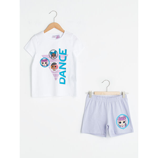 Bisiklet Yaka Lol Bebek Baskılı Kısa Kollu Kız Çocuk Pijama Takımı Bisiklet Yaka Lol Bebek Baskılı Kısa Kollu Kız Çocuk Pijama Takımı