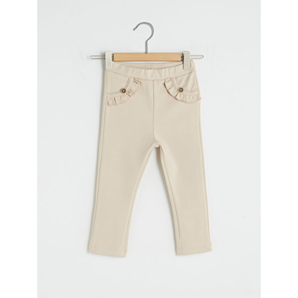 Beli Lastikli Basic Kız Bebek Eşofman Alt