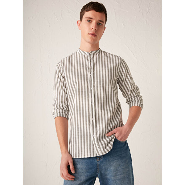 LCW CASUAL Ekstra Slim Fit Hakim Yaka Uzun Kollu Poplin Gömlek LCW CASUAL Ekstra Slim Fit Hakim Yaka Uzun Kollu Poplin Gömlek