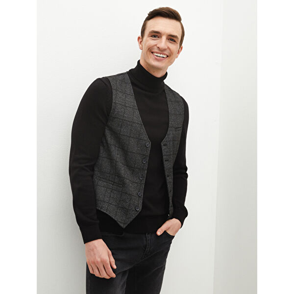 Dar Kalıp Klasik İnce Erkek Yelek