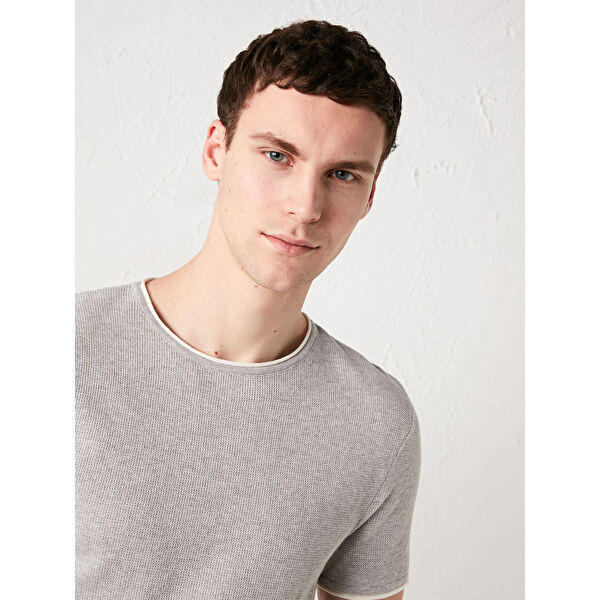 LCW VISION Bisiklet Yaka Kısa Kollu İnce Triko Kazak LCW VISION Bisiklet Yaka Kısa Kollu İnce Triko Kazak