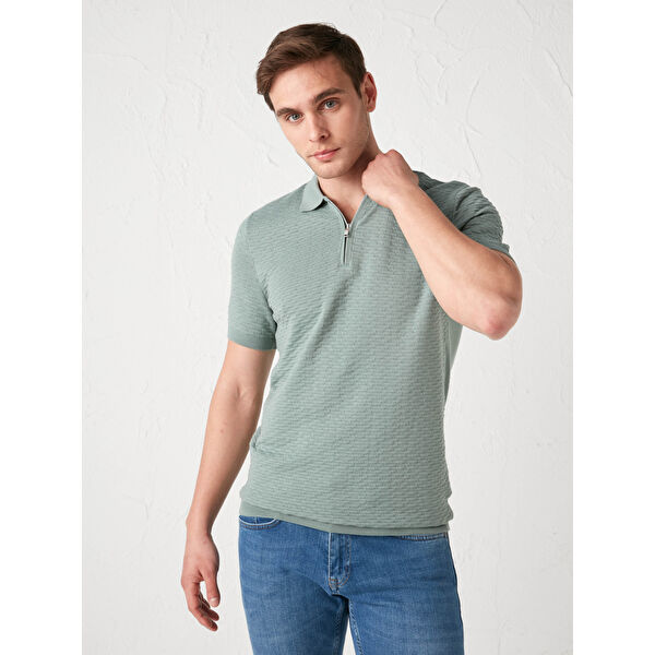 LCW VISION Polo Yaka Kısa Kollu İnce Triko Kazak LCW VISION Polo Yaka Kısa Kollu İnce Triko Kazak