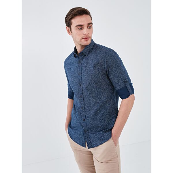 LCW CLASSIC Slim Fit Uzun Kollu Pamuklu Erkek Gömlek