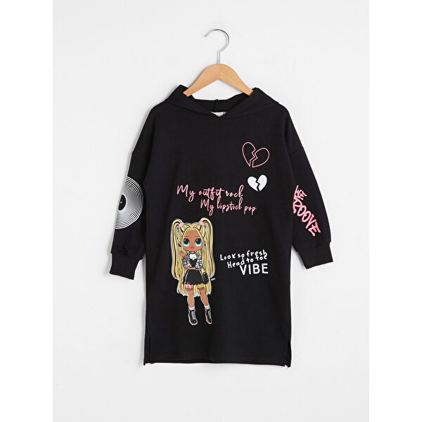 Kapüşonlu LOL Surprise OMG Lisanslı Uzun Kollu Kız Çocuk Elbise Kapüşonlu LOL Surprise OMG Lisanslı Uzun Kollu Kız Çocuk Elbise