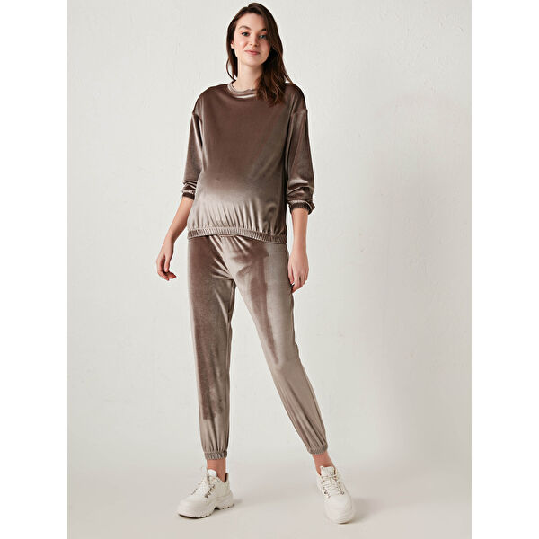 Beli Lastikli Kadife Hamile Eşofman Alt Beli Lastikli Kadife Hamile Eşofman Alt