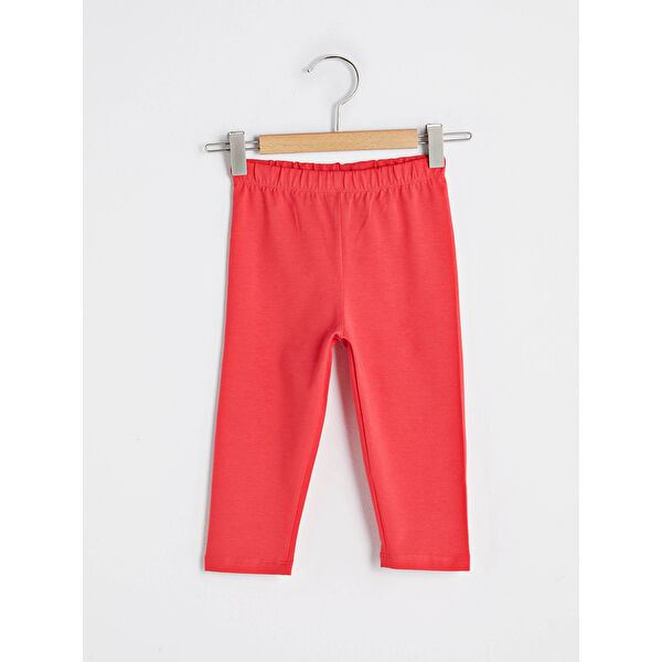 Basic Pamuklu Kız Çocuk Diz Altı Tayt