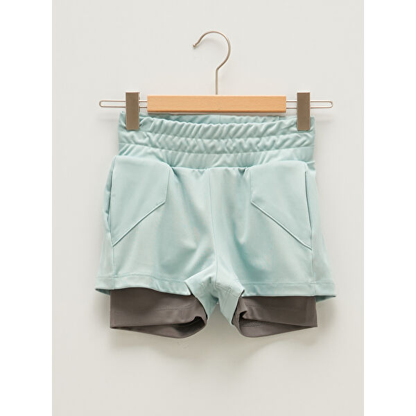 Beli Lastikli Basic Kız Çocuk Taytlı Şort Anne Kız Kombini