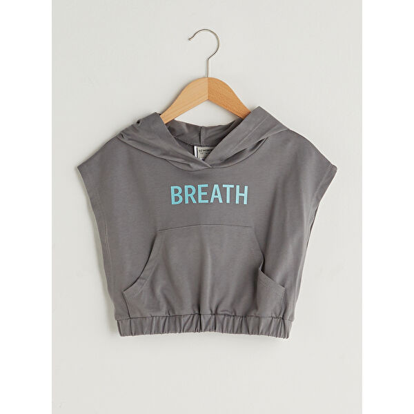 Kapüşonlu Baskılı Kız Çocuk Sweatshirt Anne Kız Kombini