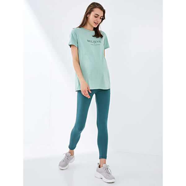 Karın Panelli Organik Pamuklu Hamile Tayt