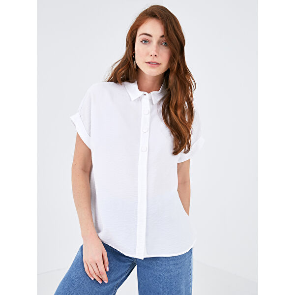 LCW CLASSIC Düğme Kapamalı Kısa Kollu Kadın Gömlek