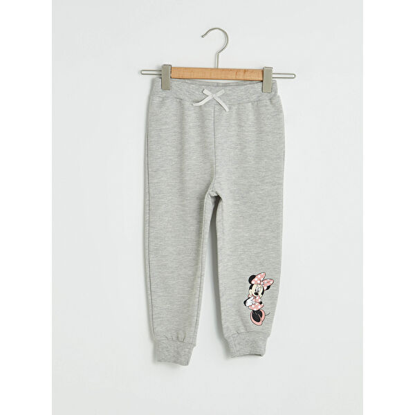 Beli Lastikli Minnie Mouse Baskılı Kız Bebek Eşofman Alt