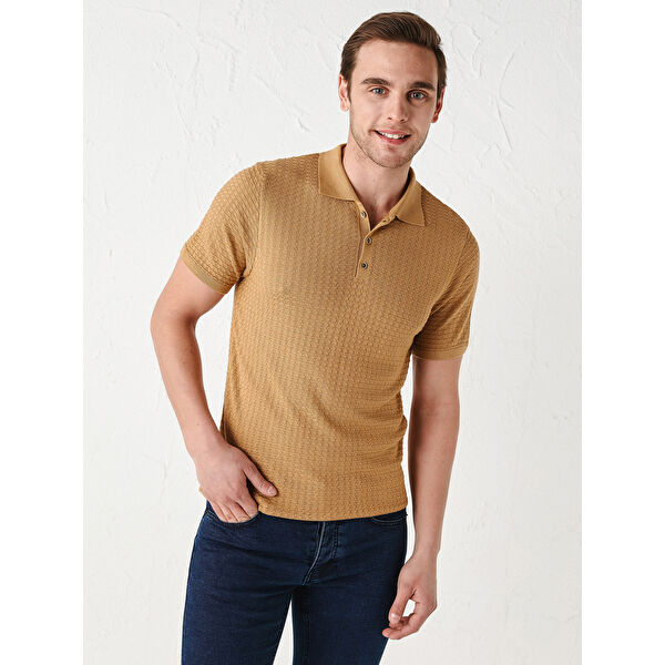 LCW CLASSIC Polo Yaka Kısa Kollu İnce Triko Kazak LCW CLASSIC Polo Yaka Kısa Kollu İnce Triko Kazak