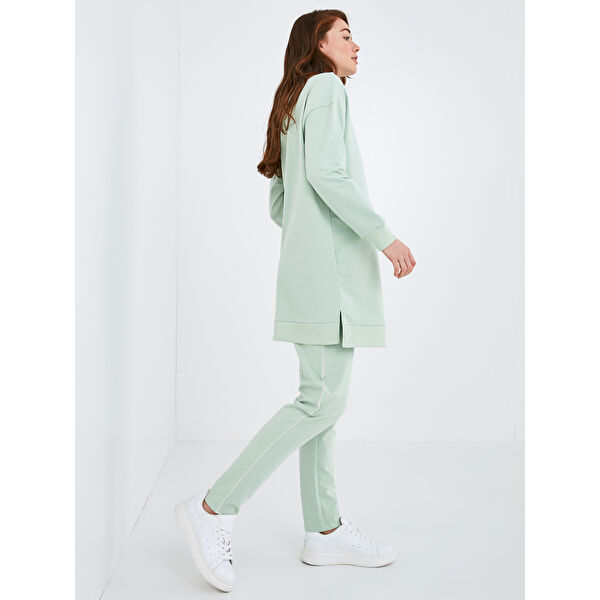 LCW CLASSIC Beli Lastikli Şerit Detaylı Kadın Eşofman Alt