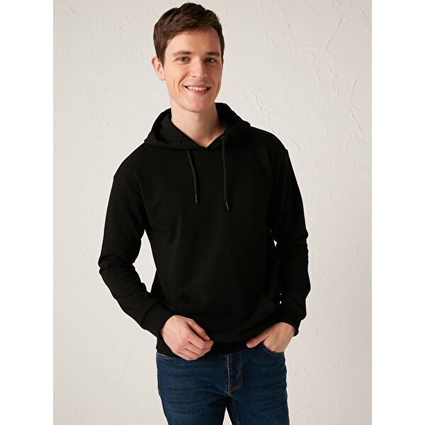 LCW CASUAL Kapüşonlu Uzun Kollu Basic Kalın Erkek Sweatshirt