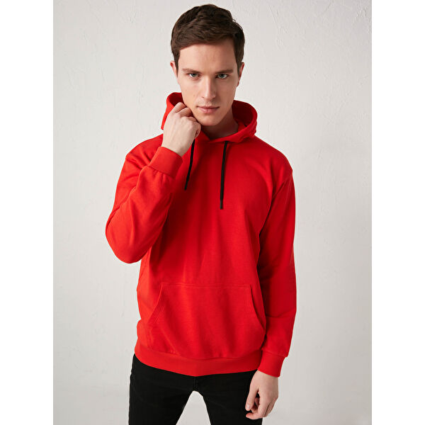 LCW CASUAL Kapüşonlu Uzun Kollu Basic Kalın Erkek Sweatshirt