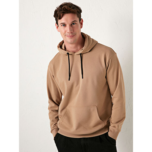 LCW CASUAL Kapüşonlu Uzun Kollu Basic Kalın Erkek Sweatshirt