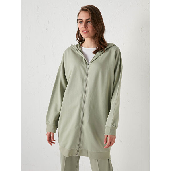 LCW BASIC Kapüşon Yaka Düz Uzun Kollu Kadın Hırka LCW BASIC Kapüşon Yaka Düz Uzun Kollu Kadın Hırka