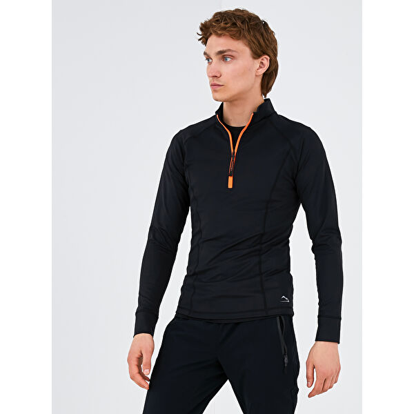 Outdoor Dik Yaka Fermuarlı İnce Erkek Sweatshirt