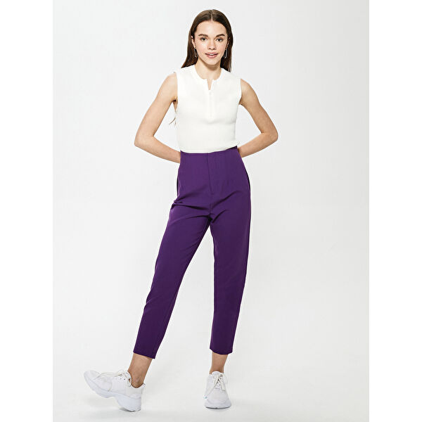 LCW CASUAL Yüksek Bel Dar Paça Bilek Boy Kadın Cigarette Pantolon