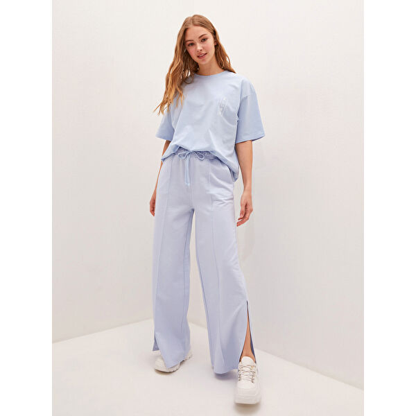 LCW CASUAL Beli Lastikli Cep Detaylı Geniş Paça Kadın Eşofman Altı