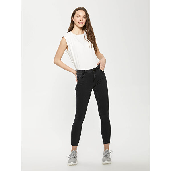 Normal Bel Ekstra Dar Fit Kadın Rodeo Jean Pantolon Normal Bel Ekstra Dar Fit Kadın Rodeo Jean Pantolon