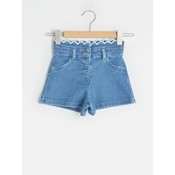 LCW GREEN Comfort Fit Basic Kız Bebek Jean Şort