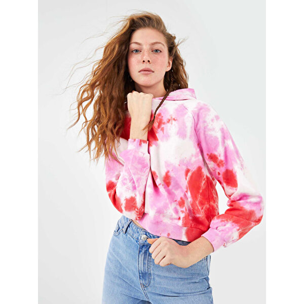 XSIDE Batik Desenli Kapüşonlu Sweatshirt XSIDE Batik Desenli Kapüşonlu Sweatshirt