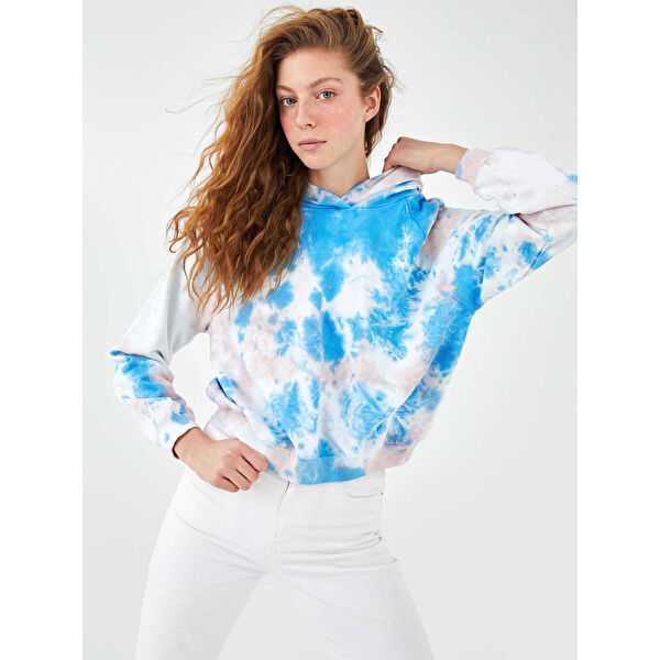 XSIDE Batik Desenli Kapüşonlu Sweatshirt XSIDE Batik Desenli Kapüşonlu Sweatshirt