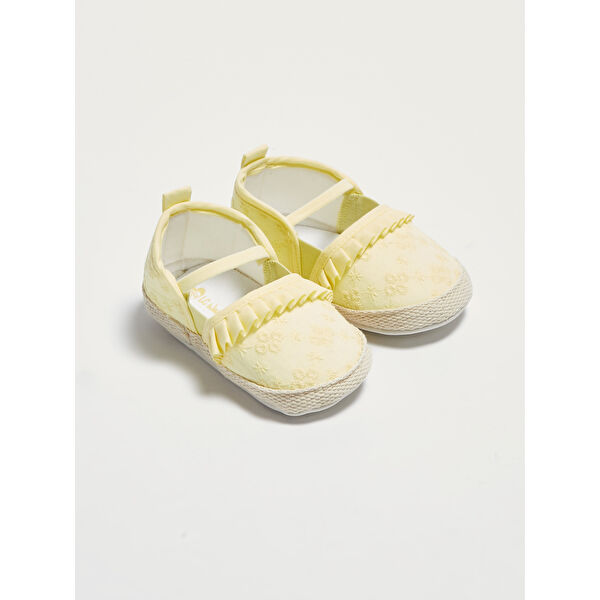 Kız Bebek Yürüme Öncesi Fırfırlı Ev Ayakkabısı