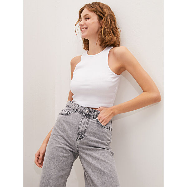 LCW CASUAL Halter Yaka Kolsuz Düz Crop Kadın Atlet LCW CASUAL Halter Yaka Kolsuz Düz Crop Kadın Atlet