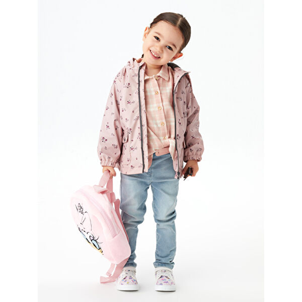 LCW GREEN Comfort Fit Basic Kız Bebek Jean Pantolon ve Kemer 2'li Takım