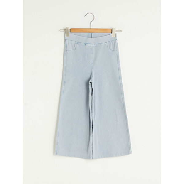 Beli Lastikli Basic Geniş Paça Jean Görünümlü Kız Çocuk Eşofman Altı Beli Lastikli Basic Geniş Paça Jean Görünümlü Kız Çocuk Eşofman Altı