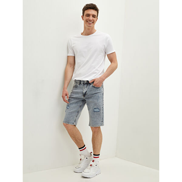 LCW CASUAL Standart Kalıp Bermuda Erkek Jean Şort