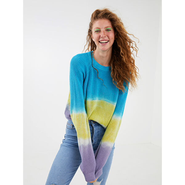 XSIDE Bisiklet Yaka Çok Renkli Uzun Kollu Kadın Triko Kazak XSIDE Bisiklet Yaka Çok Renkli Uzun Kollu Kadın Triko Kazak