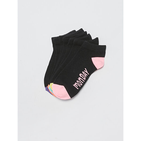 Desenli Renk Bloklu Kız Çocuk Patik Çorap 7'li Desenli Renk Bloklu Kız Çocuk Patik Çorap 7'li