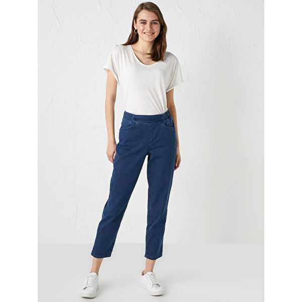 LCW GRACE Beli Lastikli Normal Fit Kadın Jean Pantolon LCW GRACE Beli Lastikli Normal Fit Kadın Jean Pantolon